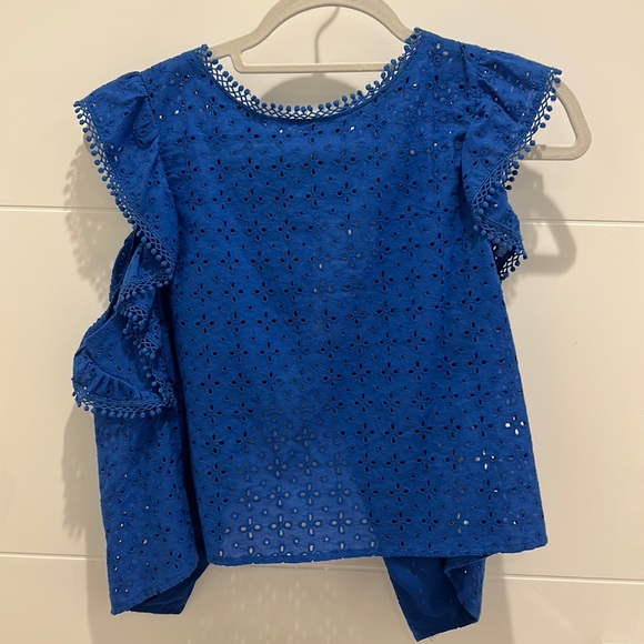 Zara | Tops | Zara Blue Top | Poshmark